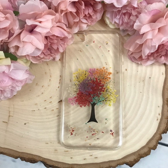 Accessories | Hand Pressed Rainbow Fall Flowers Tree Iphone Case | Poshmark